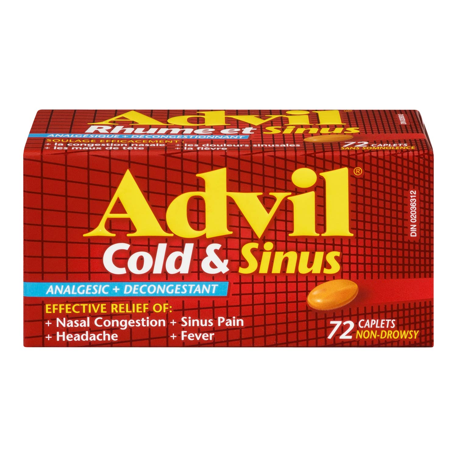 Advil Cold & Sinus Caplet 72 CT – Aadviat